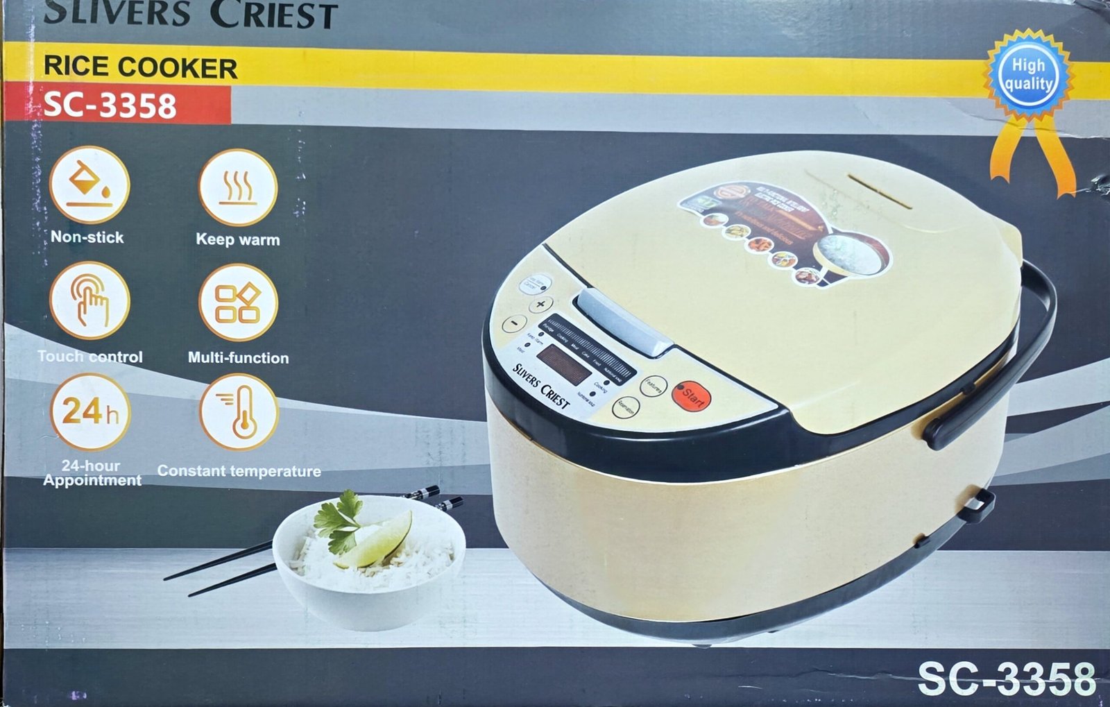 Cuiseur a Riz Electrique Multifonctions 5L Slivers Criest SC-3358 - La ...