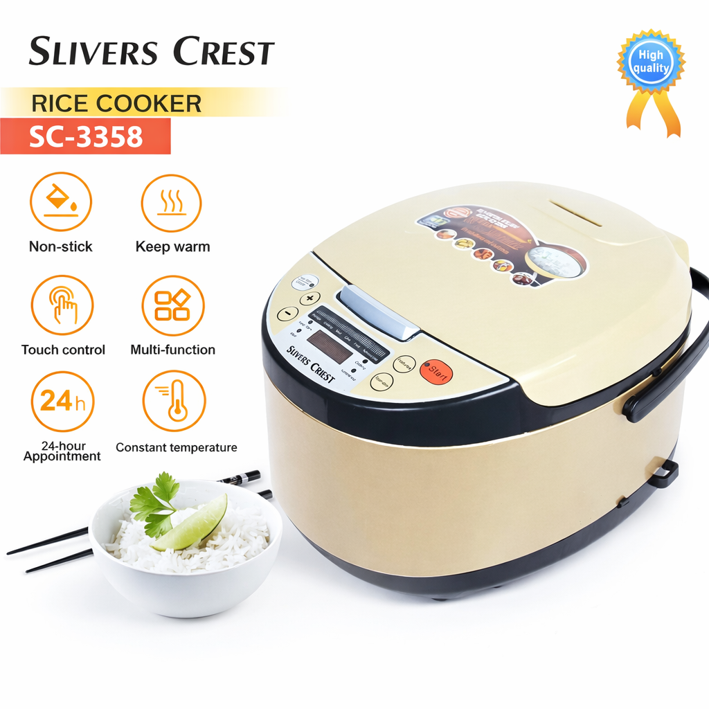 Cuiseur a Riz Electrique Multifonctions 5L Slivers Criest SC-3358 - La ...